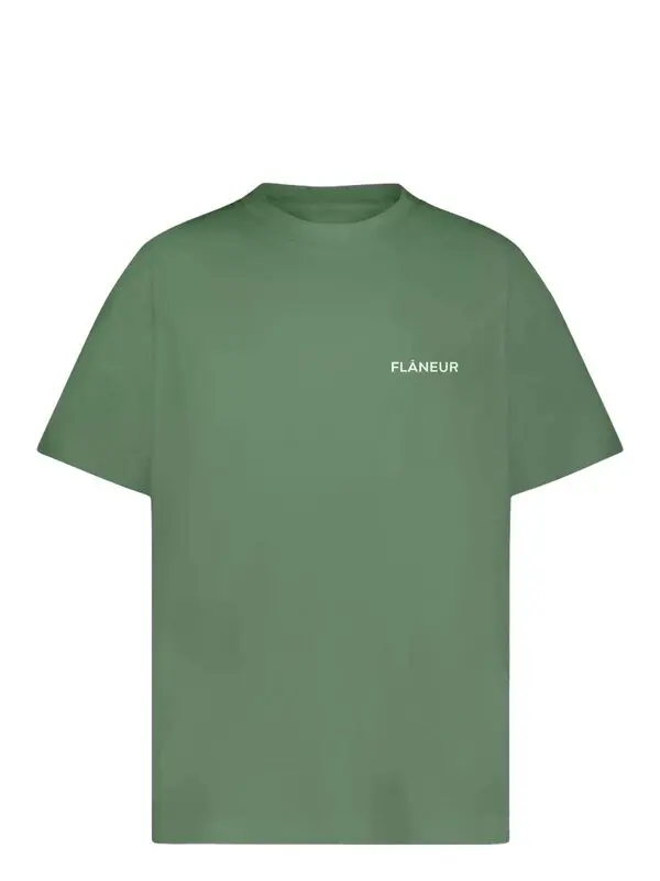 FLANEUR Logo-print T-shirt - Green