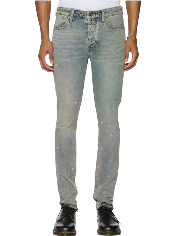 Ksubi Van Winkle Stagelight Metalik Cotton Jeans - Blue