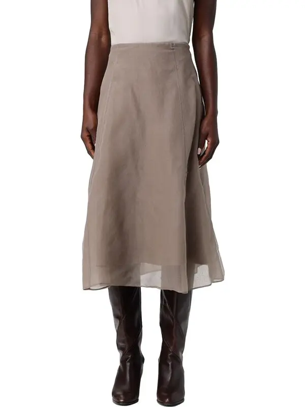 Brunello Cucinelli A-line Skirt - Brown