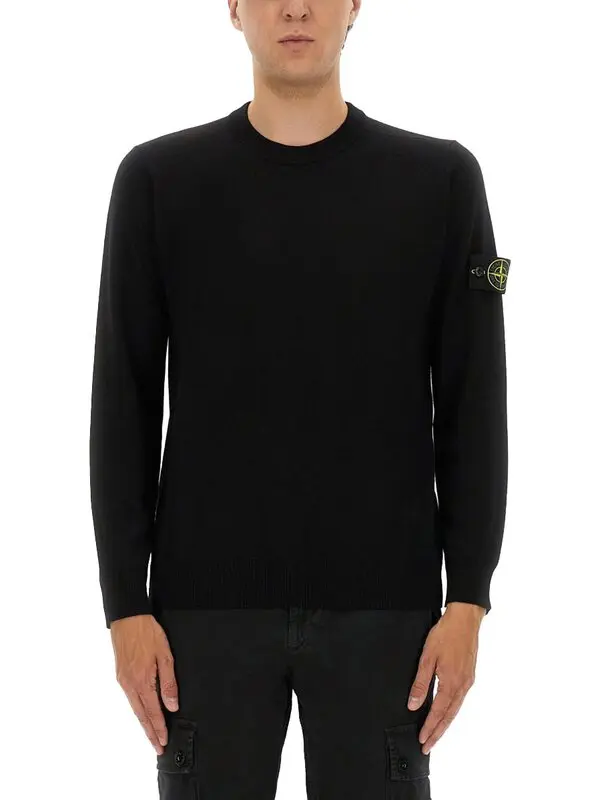 Stone Island Rws Lightweight Wool Sweater - Black
