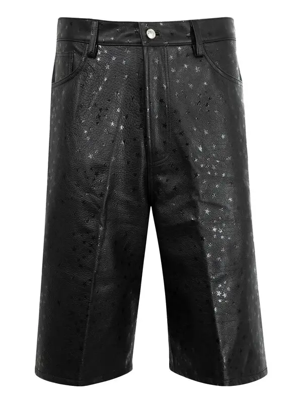 NAHMIAS Leather Star Carpenter Shorts - Black