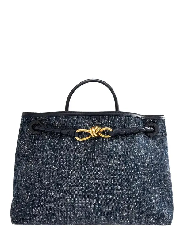 Bottega Veneta Medium Andiamo Denim Bag - Blue