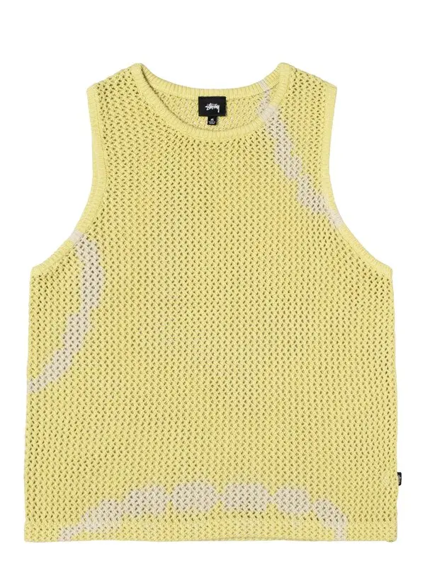 StÜssy O'dyed Heavyweight Mesh Tank - Yellow