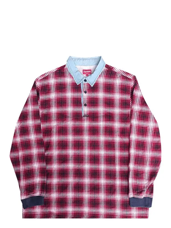 Supreme Shadow Plaid Rugby - Red