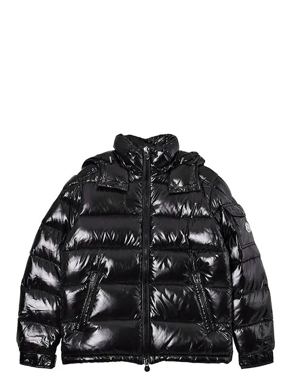 Moncler Maya Hooded Puffer Jacket - Black