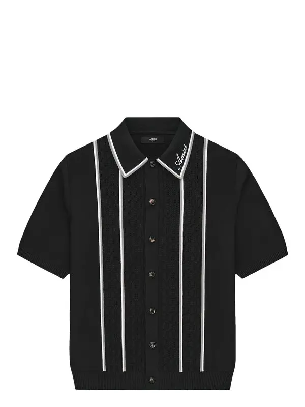 Amiri Script Stripe Shirt - Black