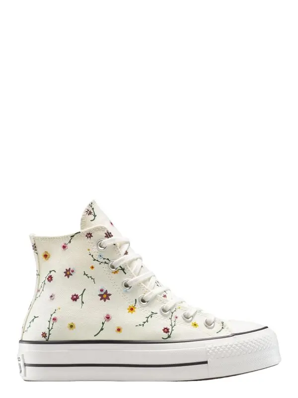 CONVERSE Chuck Taylor All Star Lift Platform High Embroidered Blooms - Cream
