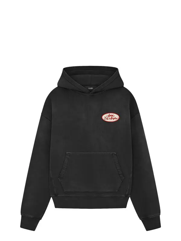 Amiri Station Patch Oversized Hoodie - Black