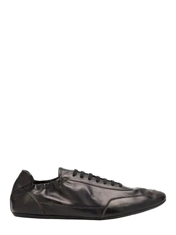 Prada Leather Sneakers - Black