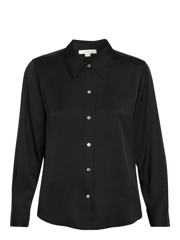 Vince Classic Slim-fit Shirt - Black