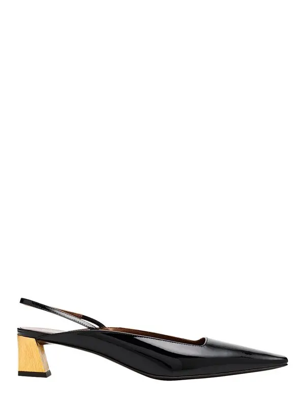 GIUSEPPE ZANOTTI Patent Leather Slingback Pumps - Nero