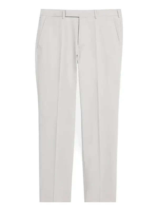 Zegna Cotton-stretch Modern Fit Trousers - Lt Gry Sld