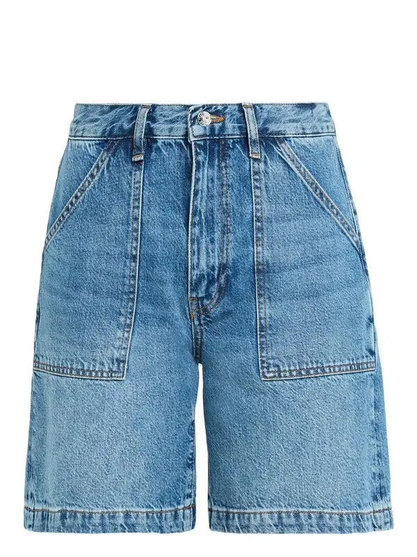 FRAME The Utility Denim Shorts - Blue