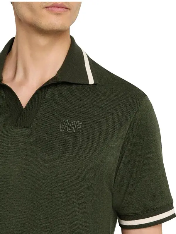 GOLDEN GOOSE Apos;s Jersey Embroidered Polo Shirt - Grape Leaf