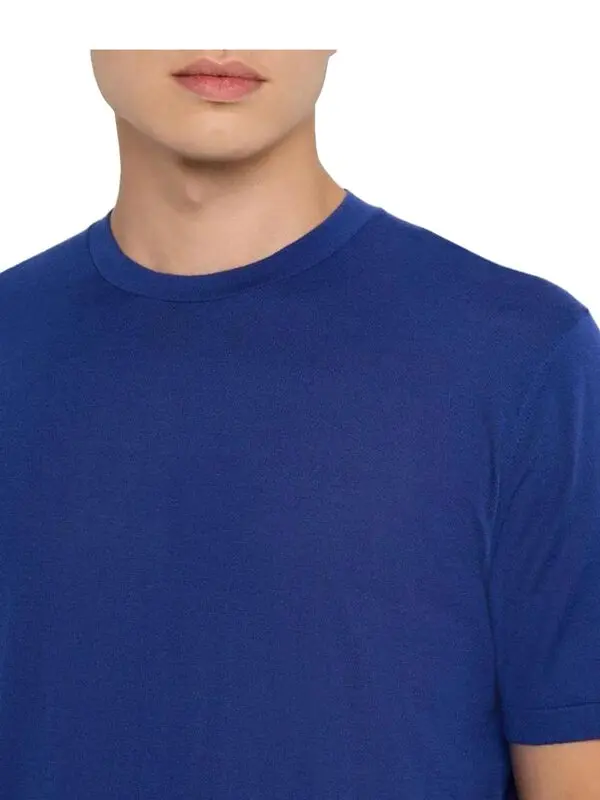 Stefano Ricci Apos;s Cashmere Alpha Yarn Crewneck T-shirt - Navy
