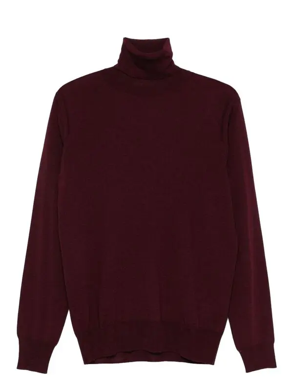 PAOLO PECORA Wool Turtleneck Sweater - Purple
