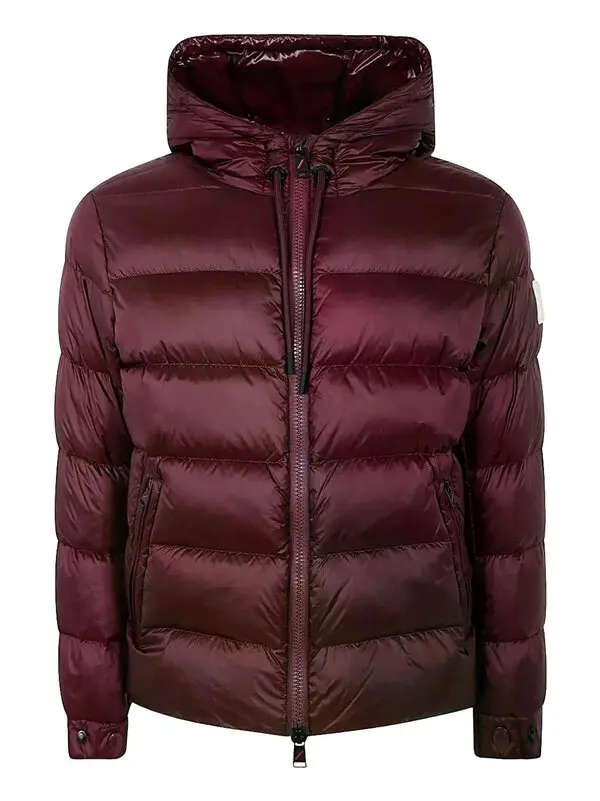 AFTER/LABEL Quilted Hooded Jacket - Red