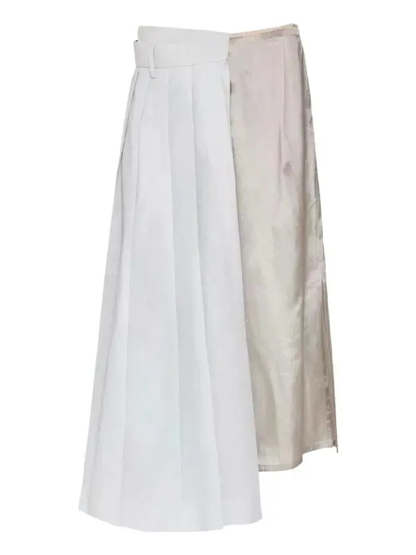 MAISON MARGIELA Pleated Midi Skirt - Neutrals