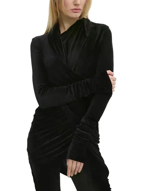 Rick Owens Draped Asymmetrical Top - Black