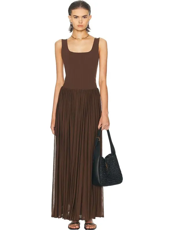 Simkhai Jamie Tank Midi Dress - Cocoa
