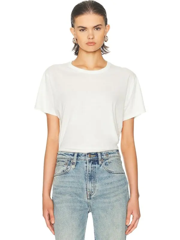 R13 Tight Waist Tee - White