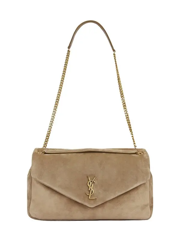 Saint Laurent Large Calypso Chain Bag - Dry Grain