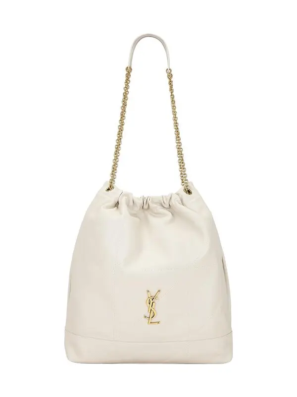 Saint Laurent Large Jamie Pochon Bag - Crema Soft