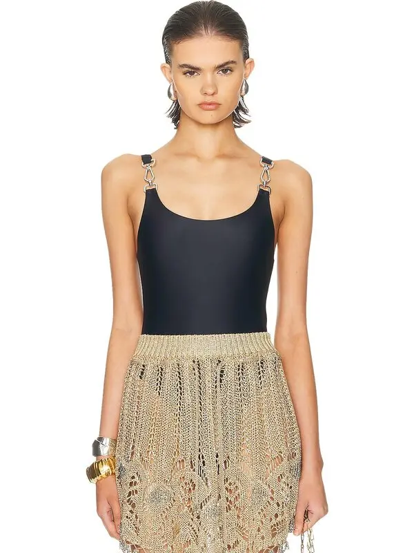 Rabanne Clasp Bodysuit - Black