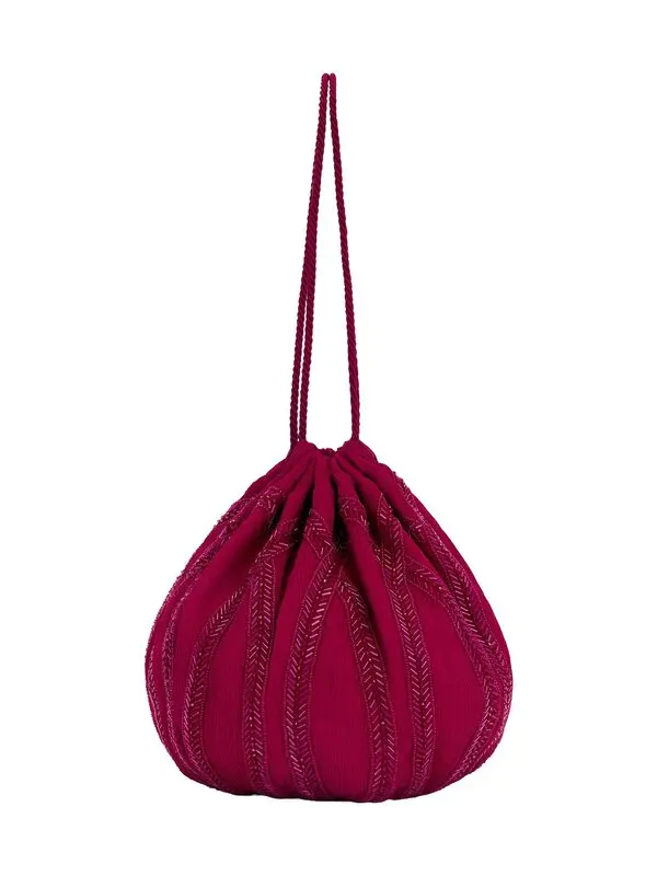 Saint Laurent Supple Pochon Bag - Red Berries