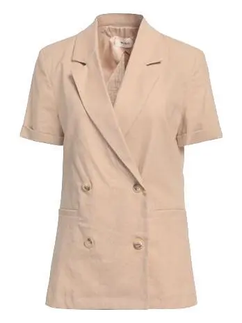 VICOLO Double-breasted Blazer In Viscose And Cotton - Beige