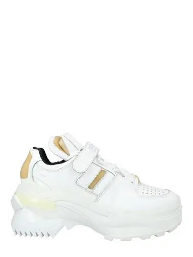 MAISON MARGIELA Sneakers In Soft Leather And Textile Fibers - White