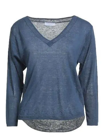 Majestic Filatures Linen Knit Sweater - Blue