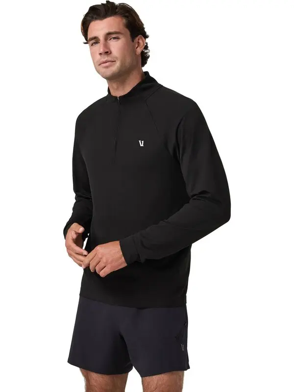 Vuori Clearview Seamless Quarter-zip - Black