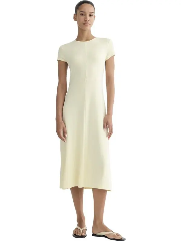 Everlane Midi Tee Dress - Light Yellow