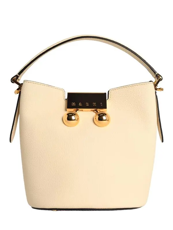 Marni Medium 'trunkaroo' Leather Shoulder Bag - White