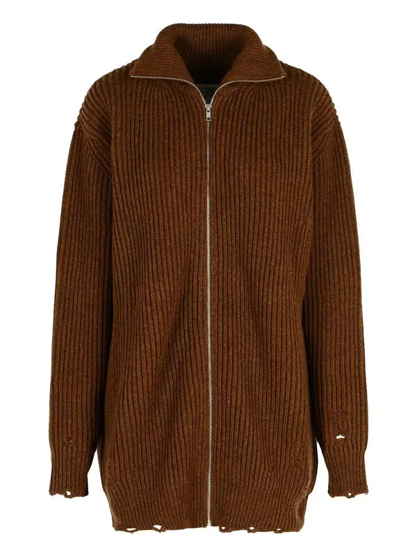 MAISON MARGIELA Virgin Wool Sweater - Brown