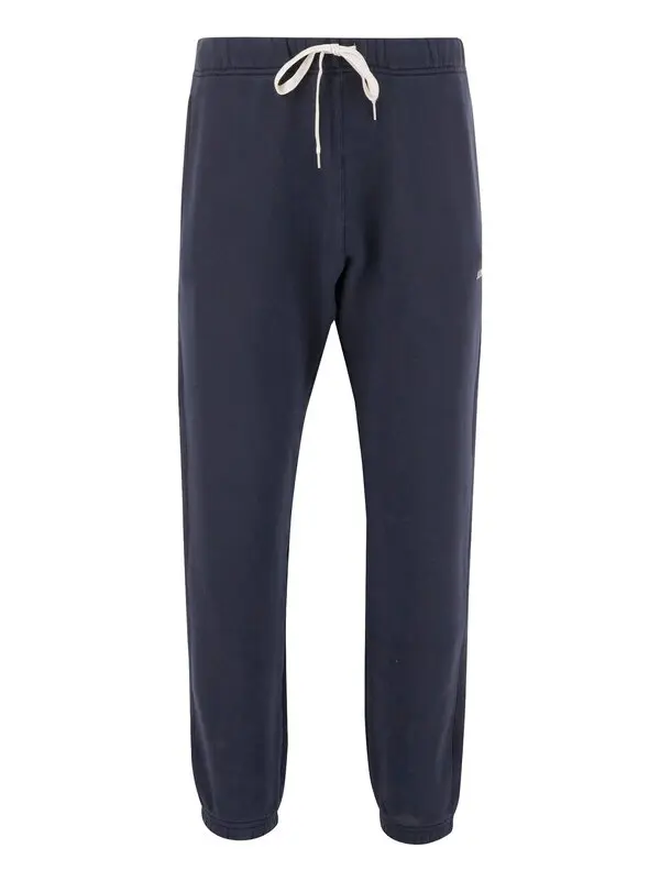 AUTRY Cotton Joggers With Logo - Blue