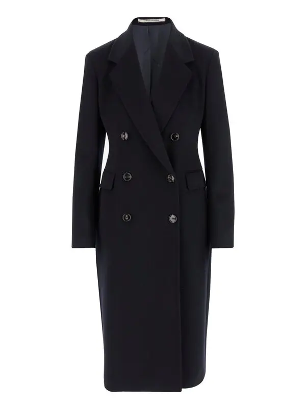 Tagliatore Double-breasted Cashmere Coat - Blue