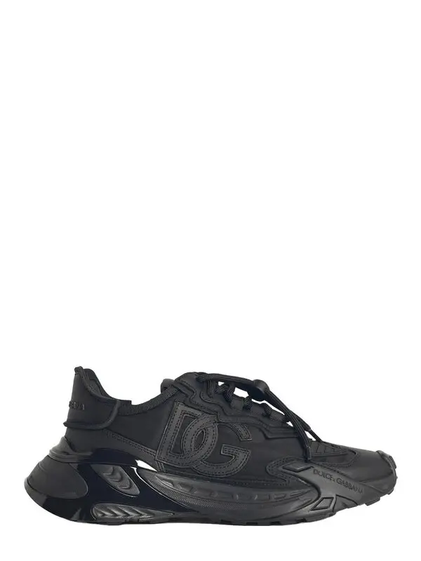 Dolce & Gabbana Daymaster Leather Blend Sneakers - Black