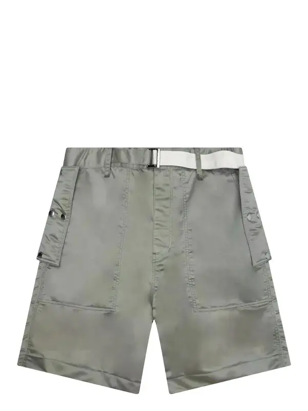 Sacai Twill Belted Shorts - Grey