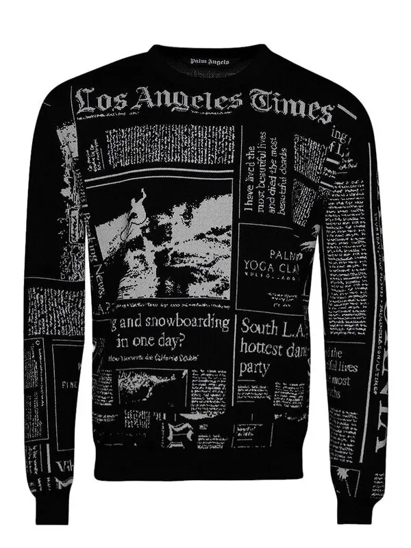 Palm Angels X La Times News Sweater - Black