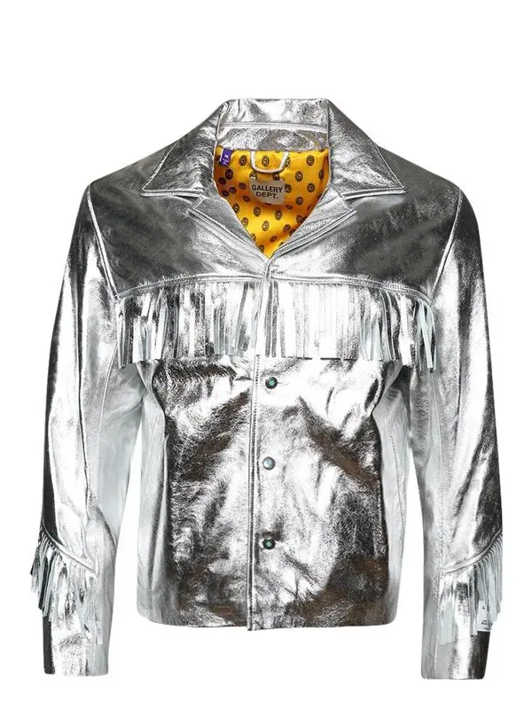 GALLERY DEPT. Orlando Fringe Leather Jacket - Silver
