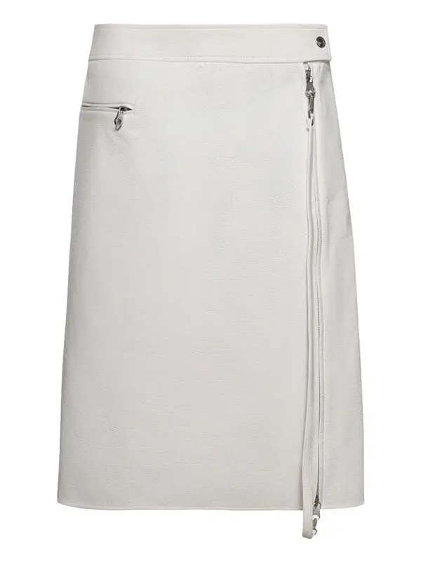 COURREGES Zipped Vinyl Skirt - White