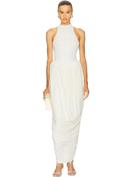 HELSA The Duchess Jersey Dress - Ivory