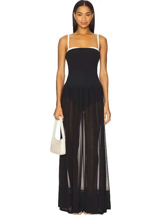 Show Me Your Mumu Hepburn Maxi Dress - Black Tie Colorblock