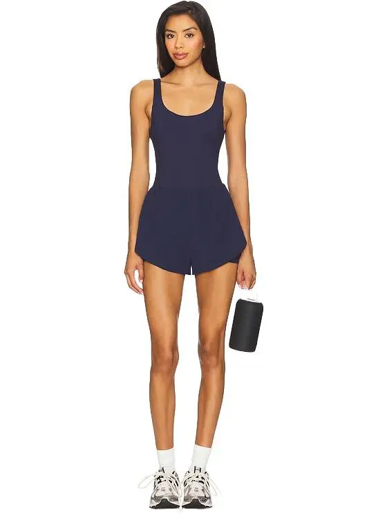 WELLBEING + BEINGWELL Movewell Sunny Romper - Navy