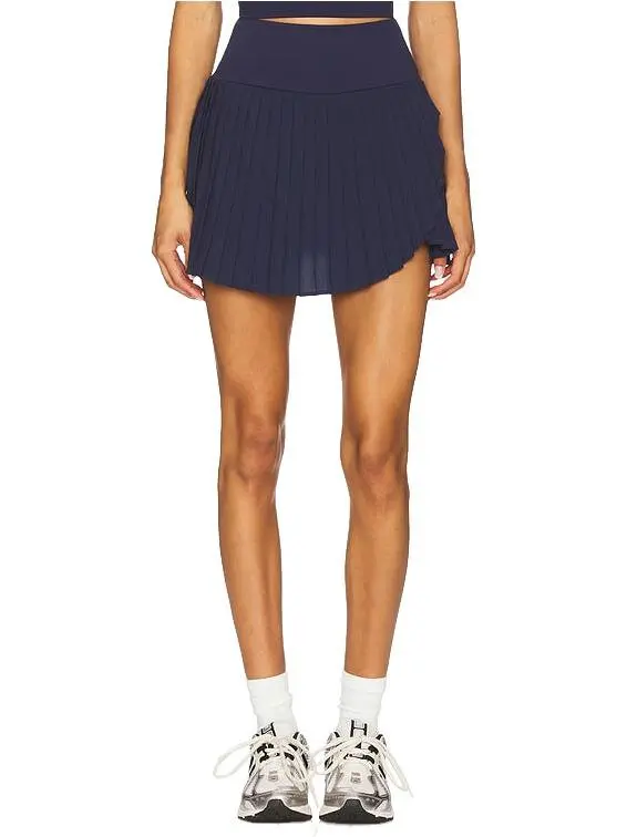 WELLBEING + BEINGWELL Movewell Harlow Pleated Skirt - Navy