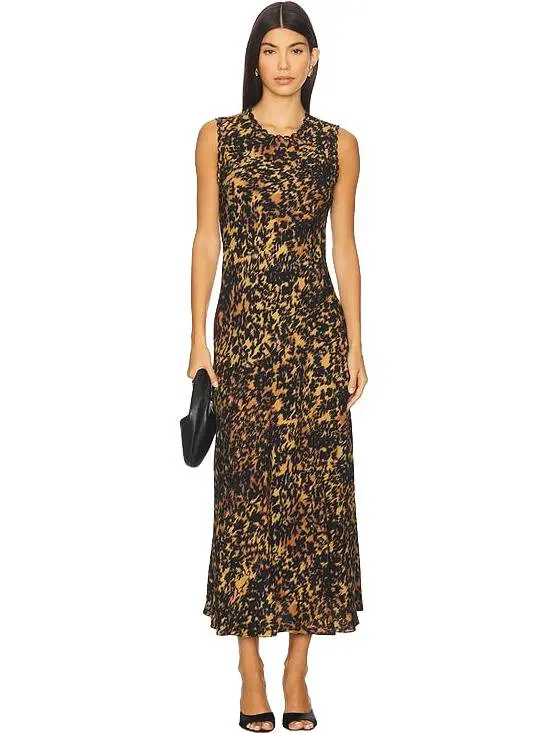 Ulla Johnson Clea Sleeveless Bias Midi Dress - Savannah