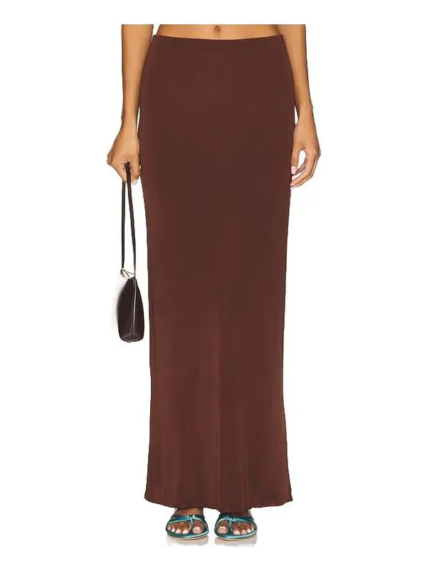LOVERS AND FRIENDS Elsy Maxi Skirt - Dark Brown