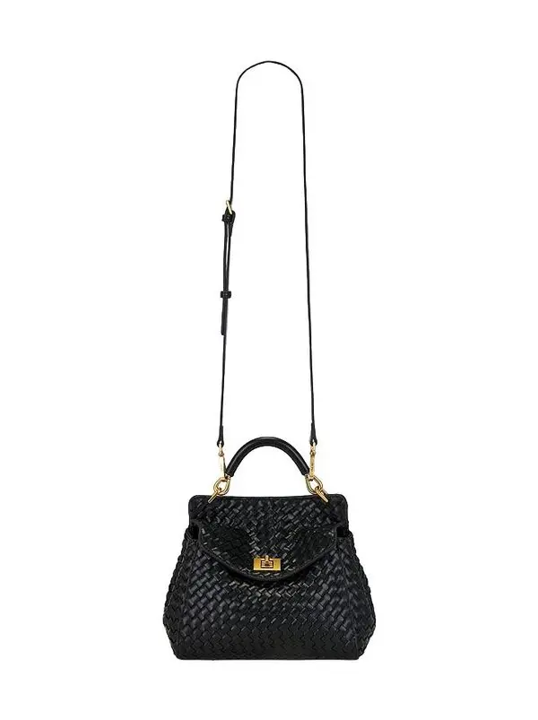 Jw Pei Lucia Classic Top Handle Woven Bag - Black